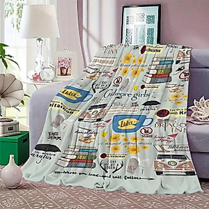 Gilmore Blanket Girls, Gilmore Fleece Throw Blanket, Movies Blanket, Soft Blanket with Gilmore-Inspired Patterns, Blanket Gifts for Halloween, Christmas, Birthday Fleece Blankets All Seasons 30"x40"