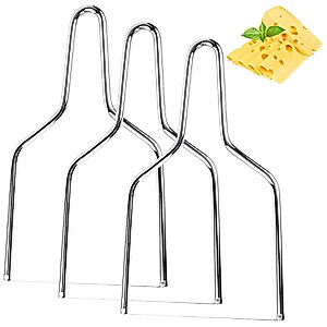 WXJ13 3 Pcs Cheese Cutter Butter Slicer Divider Stainless Steel Cheese Slicer With Cord Kitchen Slicing Knife for Bread Cake Cheese Butter Cutting