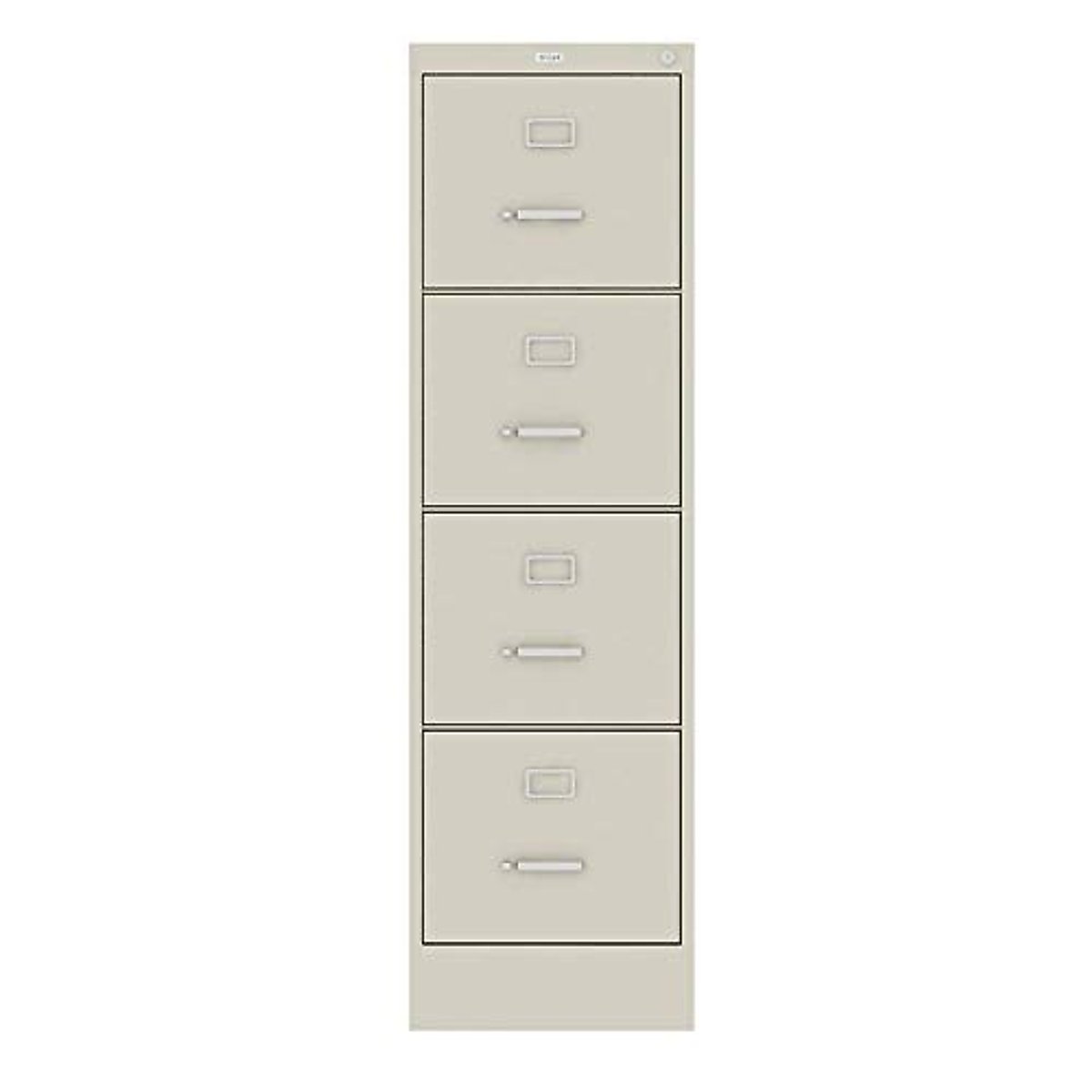 Scranton and Co 22" Deep 4 Drawer Letter File Cabinet in Putty, Fully Assembled