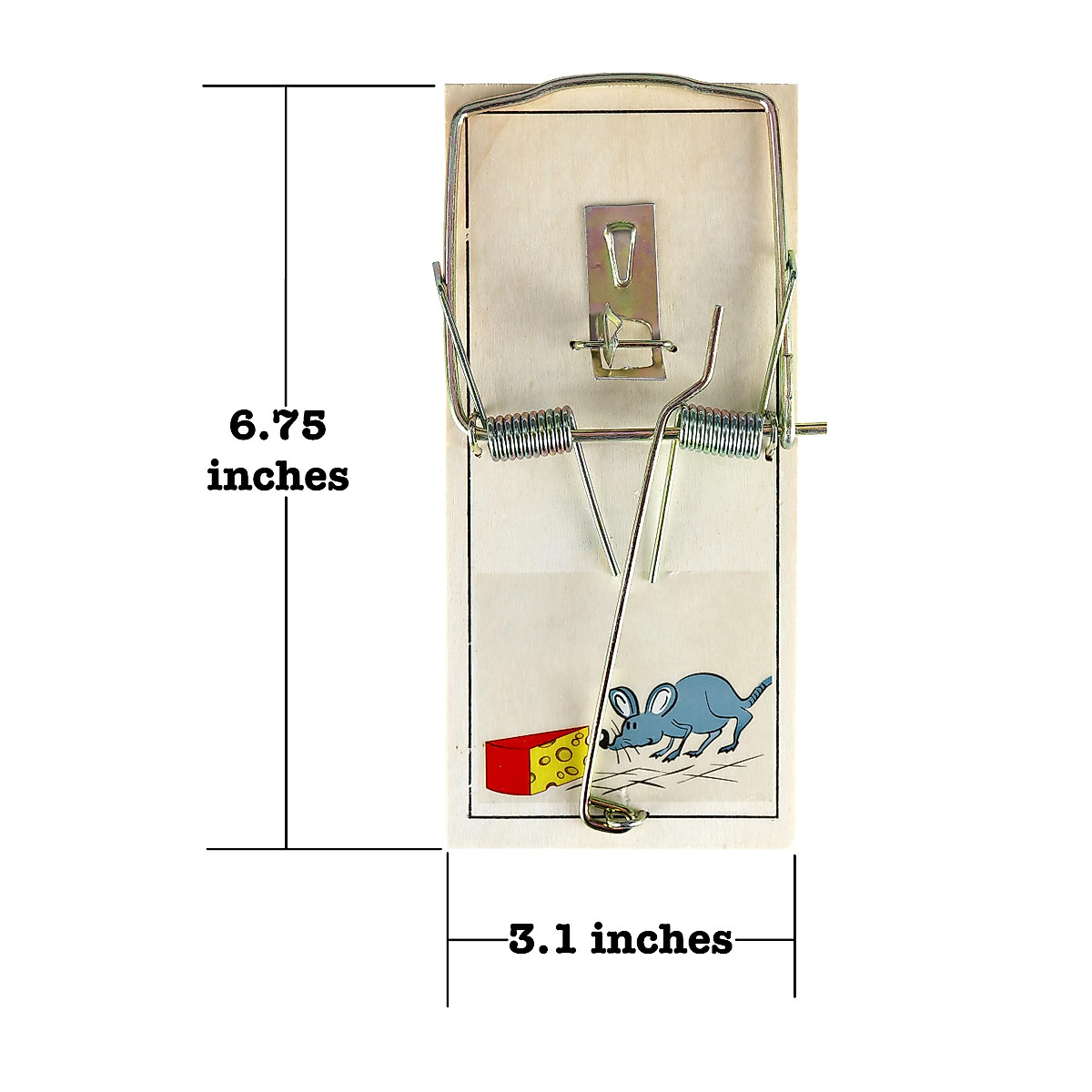 Harrier Hardware 12-Pack Rat Trap Bulk Set - Reliable Double Spring Mechanism with Sturdy Wood Base and Metal Plate for Indoor and Outdoor Quick Strong Snap