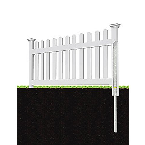 Zippity Outdoor Products ZP19002 No Dig Fence Newport, 36"H x 72"W, White