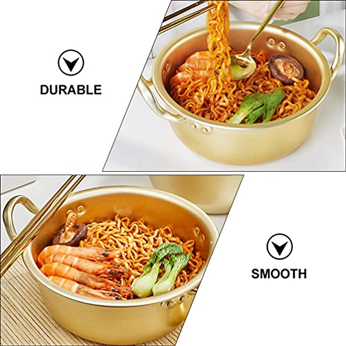 Korean Ramen Cooking Pot Ramen Noodle Pot Aluminum Noodle Pot Fast Heating For Kitchen Cookware for Cooking Soup Pasta Stew Japanese Noodles Food Food Food Korean Noodle Pan