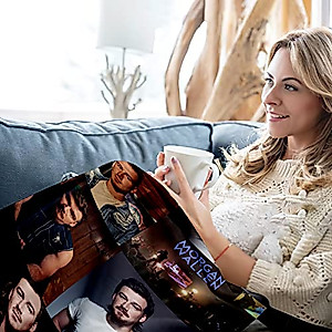 ECLUT Morgan-Wallen Blanket Fleece Lightweight Cozy Soft Blanket Couch Sofa Livingroon Bedroom Decor 50"X40" (Black3, 50"x40")