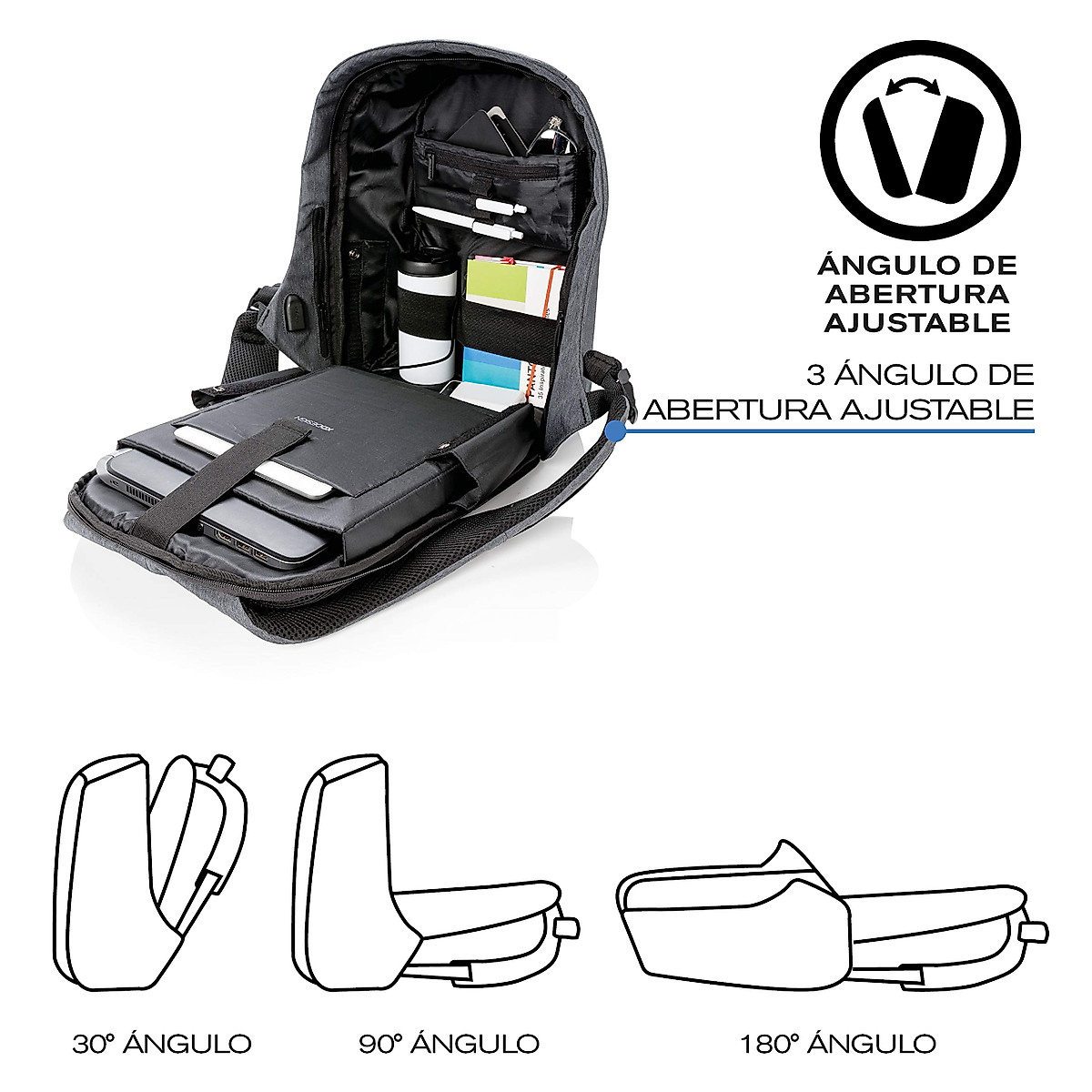 XDDesign Bobby Compact Anti-Theft Laptop USB Backpack Yellow (Unisex Bag)