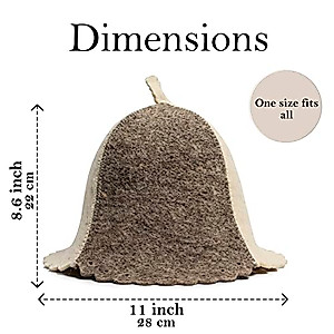ASKOLD Wool Sauna Hat Gray White Colors - Sauna Hat Finnish - Ukraine Sauna Hat Wool - Russian Banya Hat for Men - Sauna Hat for Men - Sauna Hats Russian