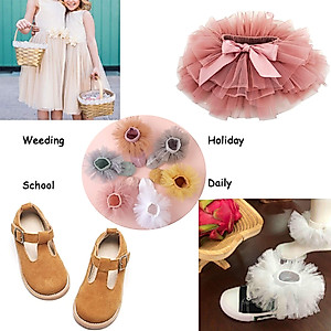 Frillybutts 5 Pairs Girl Lace Tutu Socks Baby toddler Girls Eyelet Turn Cuff Ruffle Lace Socks Triple Lace Dressy Socks 1-3T