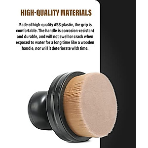 Zlirfy Car Detail Brush,High Density Portable Car Brush with Cover,Car Cleaning Brushes Duster Soft Bristles Detailing Brush,Detailing Brushes for Vehicles,Car Cleaning Accessories (Brown)