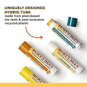 Burt's Bees 100% Natural Origin Rescue Lip Balm With Beeswax and Antioxidant-Rich Turmeric Promotes Healing Of Extremely Dry Lips, Unscented, 2 Tubes in Blister Box