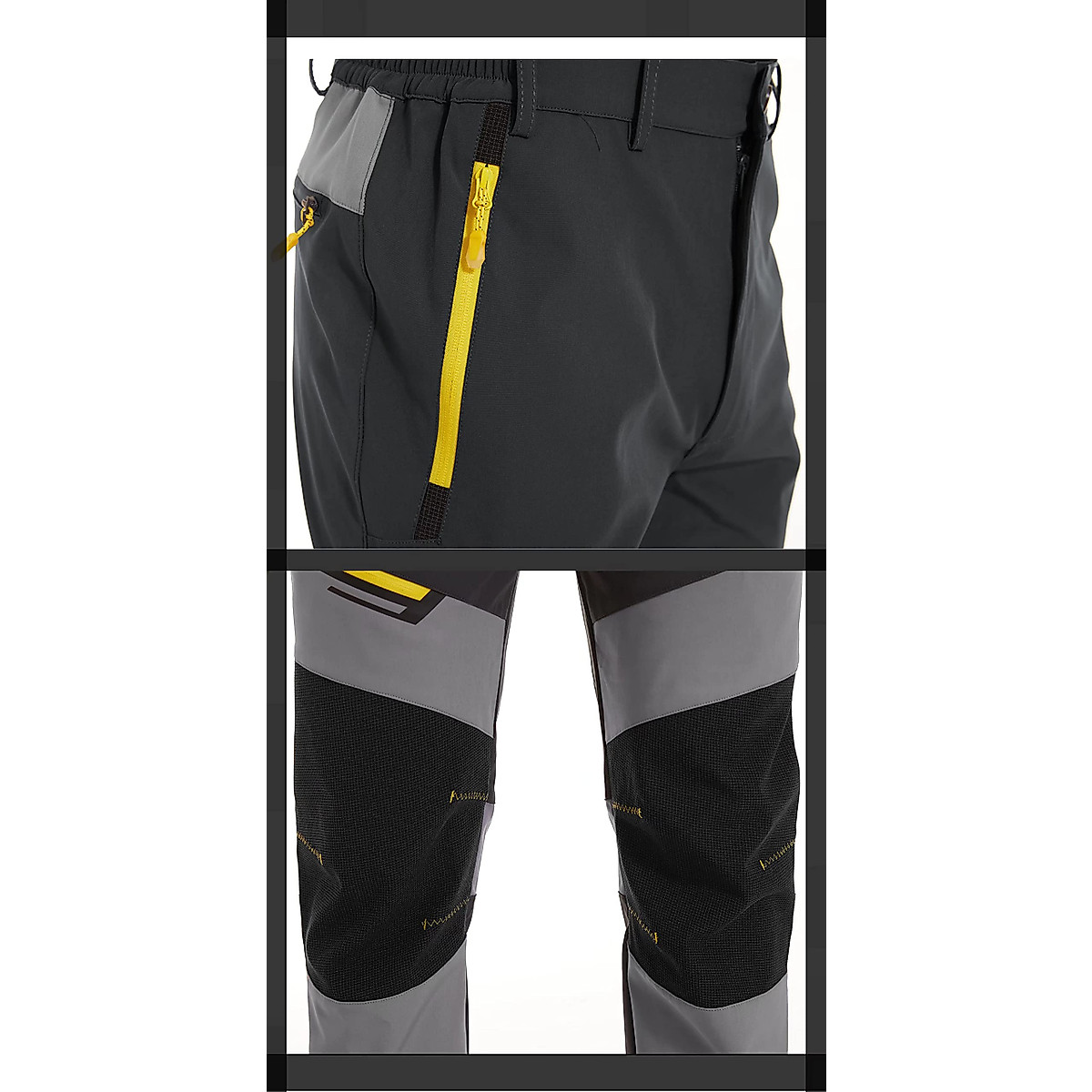 MAGCOMSEN Work Pants for Men Stretch Hiking Pants Mens Quick Dry Pants Water Resistant Pants Climbing Pants Lightweight Pants Camping Pants Mens