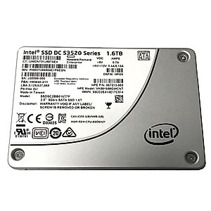 HP 867213-005 Intel DC S3520 Series 1.6TB 2.5-inch 7mm SATA III MLC (6.0Gb/s) Internal Solid State Drive (SSD) SSDSC2BB016T7P Model VK001600GWCNT - New OEM w/ 5 Years Warranty