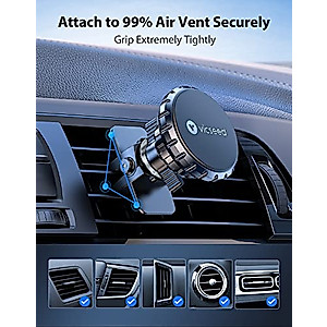 VICSEED 𝟮𝟬𝟮𝟯 𝙐𝙥𝙜𝙧𝙖𝙙𝙚𝙙 Magnetic Phone Holder for Car [6 Strong N55 Magnets] Magnetic Car Mount [1S Put &Take] Car Vent Phone Mount for Car Hands-Free Holder, Fit with All Smartphones