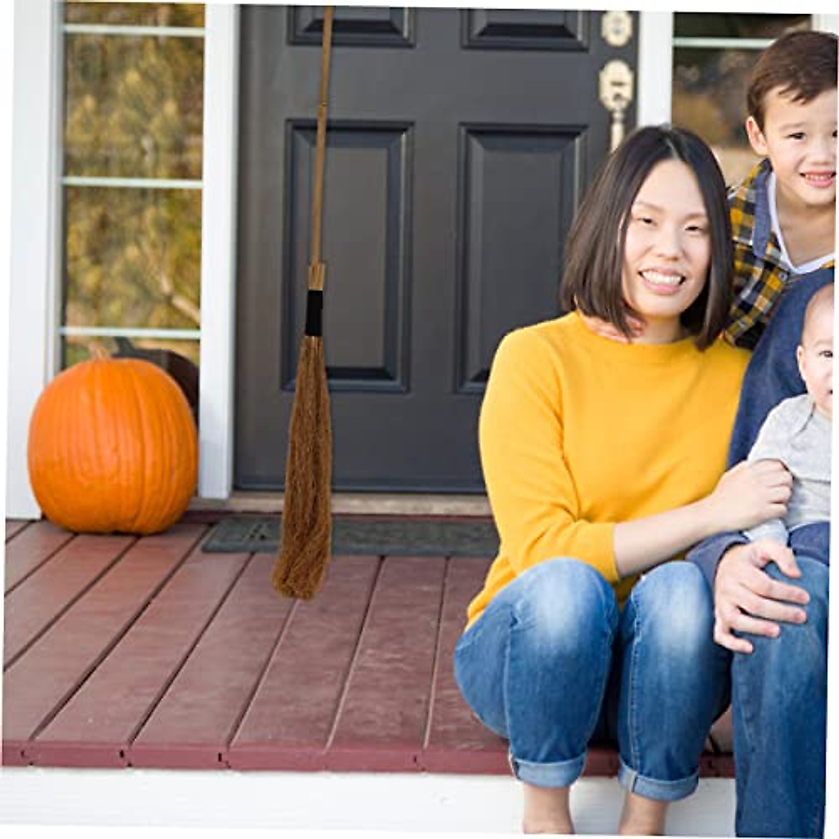 2 Pcs Halloween Broom Halloween Witch Broom Props Housekeeping Cleaning Tool Retractable Broom Portable Kids Halloween Costume Halloween Witch Besom Party Supplies Child Aldult