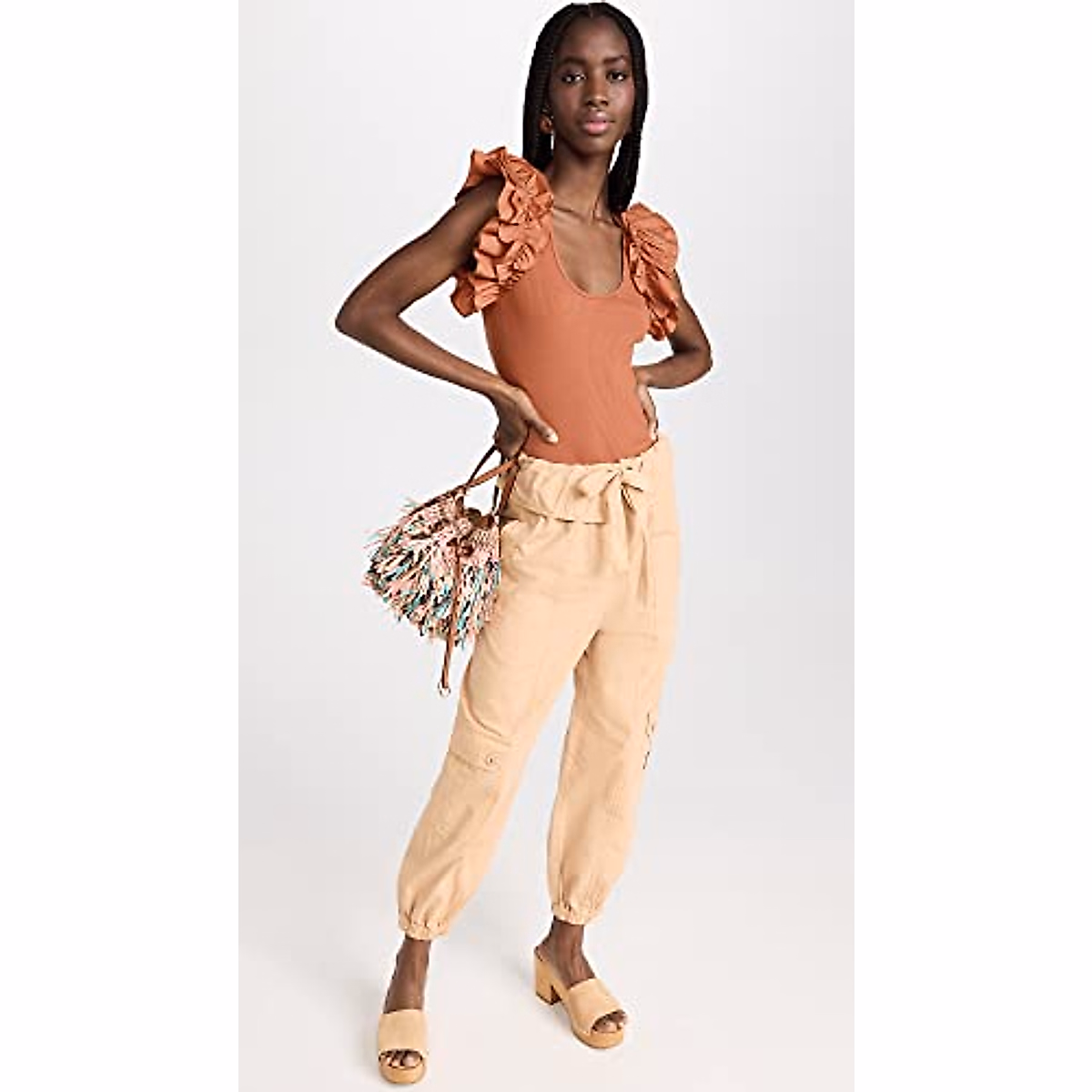 Ulla Johnson Women's Koa Top, Auburn, Orange, M