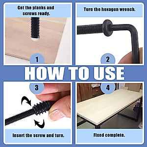 Glarks 192Pcs M6x20/30/40/50/60/70/80mm Baby Bed Crib Screws Bolts Hex Socket Head Cap Screw with Barrel Nuts, Threaded Insert Nuts, T-Nut, Flange Nut and Allen Wrench for Wood, Cabinetry, Furniture