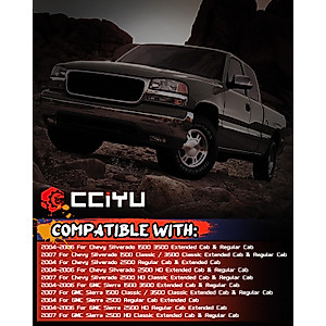 cciyu Light Gray and Black Window Switch Bezel Front Left Drivers Side Replacement Fits for Chevy Silverado 1500 2500 3500 2004-2006 for GMC Sierra 1500 2500 3500 2004-2006 Replace 89045124