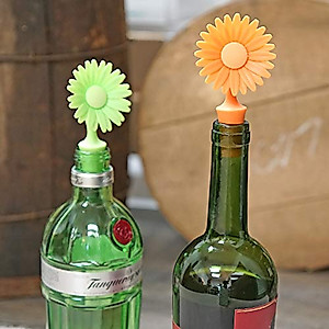 Southern Homewares Flower Bottle Stoppers - 4 Pack - Made of Silicone