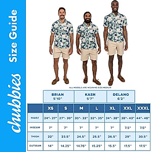 Chubbies Men's Performance Everywear Shorts 6 Inch Inseam, Water Resistant Chino Shorts, Large Khaki