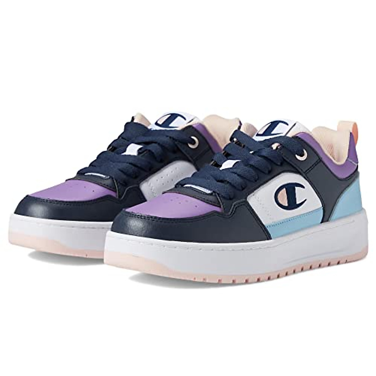 Champion Drome Lo CB W White/Navy/Candid/Mauve 11 M