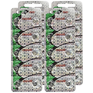 50 Pack Maxell LR41 AG3 192 button cell battery "NEW HOLOGRAM PACKAGE 0%Hg Mercury Free" "
