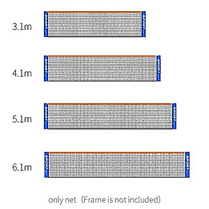 HYONAN Portable Badminton Net Set - Net for Tennis, Soccer Tennis, Pickleball, Kids Volleyball - Easy Setup Nylon Sports Net Without Poles - for Indoor or Outdoor Court, Beach, Driveway