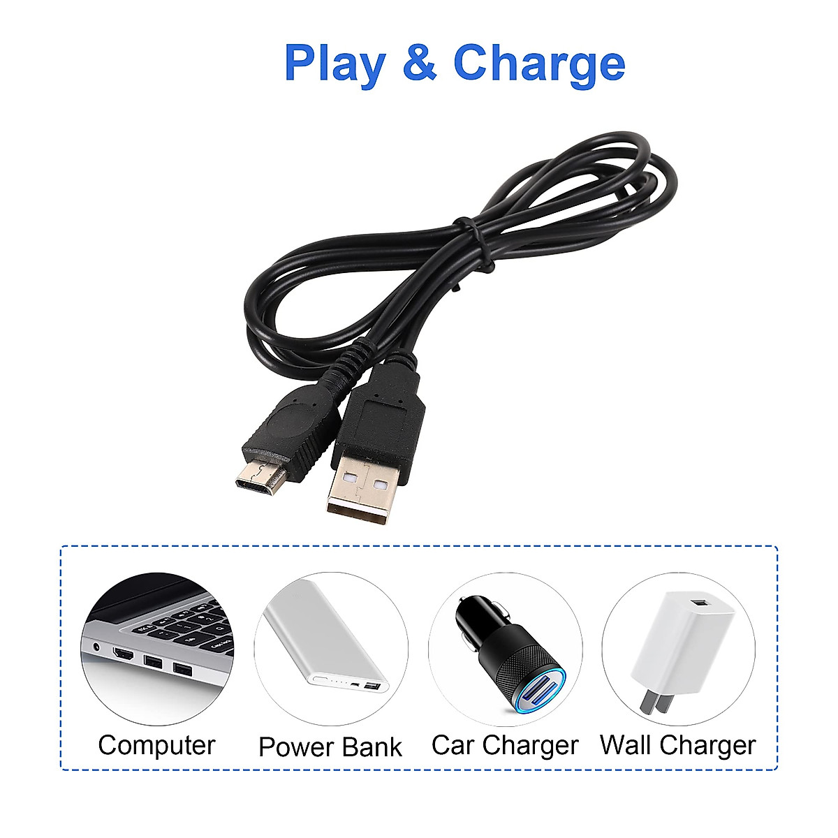 CSTESVN GBM Charger, Gameboy Micro Charger Cable, USB Power Supply for Nintendo Gameboy Micro