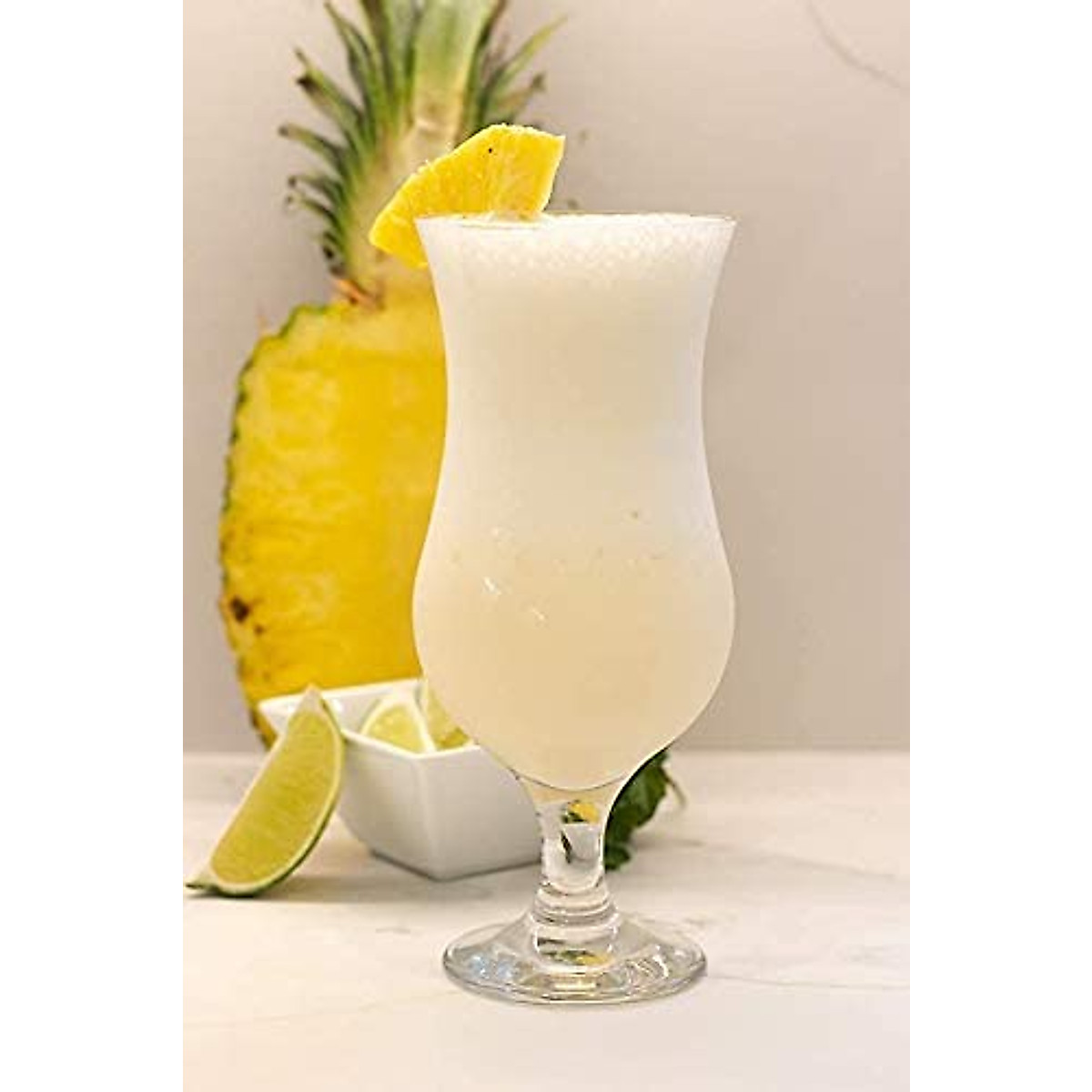 Epure Venezia Collection 4 Piece Hurricane Glass Set - Perfect for Drinking Pina Coladas, Cocktails, Full-Bodied Beer, Juice, and Water (Pina Colada (15.5 oz))
