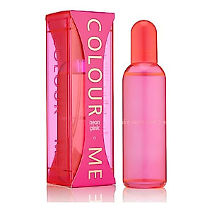 COLOUR ME Neon Pink by Milton-Lloyd - Perfume for Women - Amber Floral Woody Scent - Mandarin and Ginger Notes - Blended with Jasmine and Vanilla - for Vibrant Ladies - 3.4 oz EDP Spray