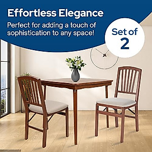 Stakmore Slat Back Folding Chair Finish, Set of 2, Fruitwood