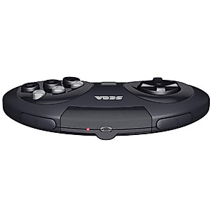 Retro-Bit Sega Genesis 2.4 Ghz Wireless Controller for Sega Genesis Original/Mini, Switch, PC, Mac - Includes Controller, 2 Receivers & Storage Case (Black)