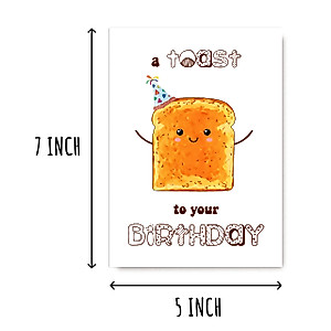 EruditeGifts A Toast To Your Birthday Card - Funny Pun Birthday Card - Cute Funny Birthday Card - Birthday Card - Birthday Card For Friend