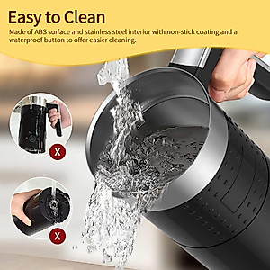 4 in 1 Electric Milk Frother: 10oz/350 mL Large Capacity Electric Milk Steamer for Hot and Cold Milk Froth - Automatic Milk Frother & Warmer for Latte, Cappuccinos, Macchiato, Hot Chocolate