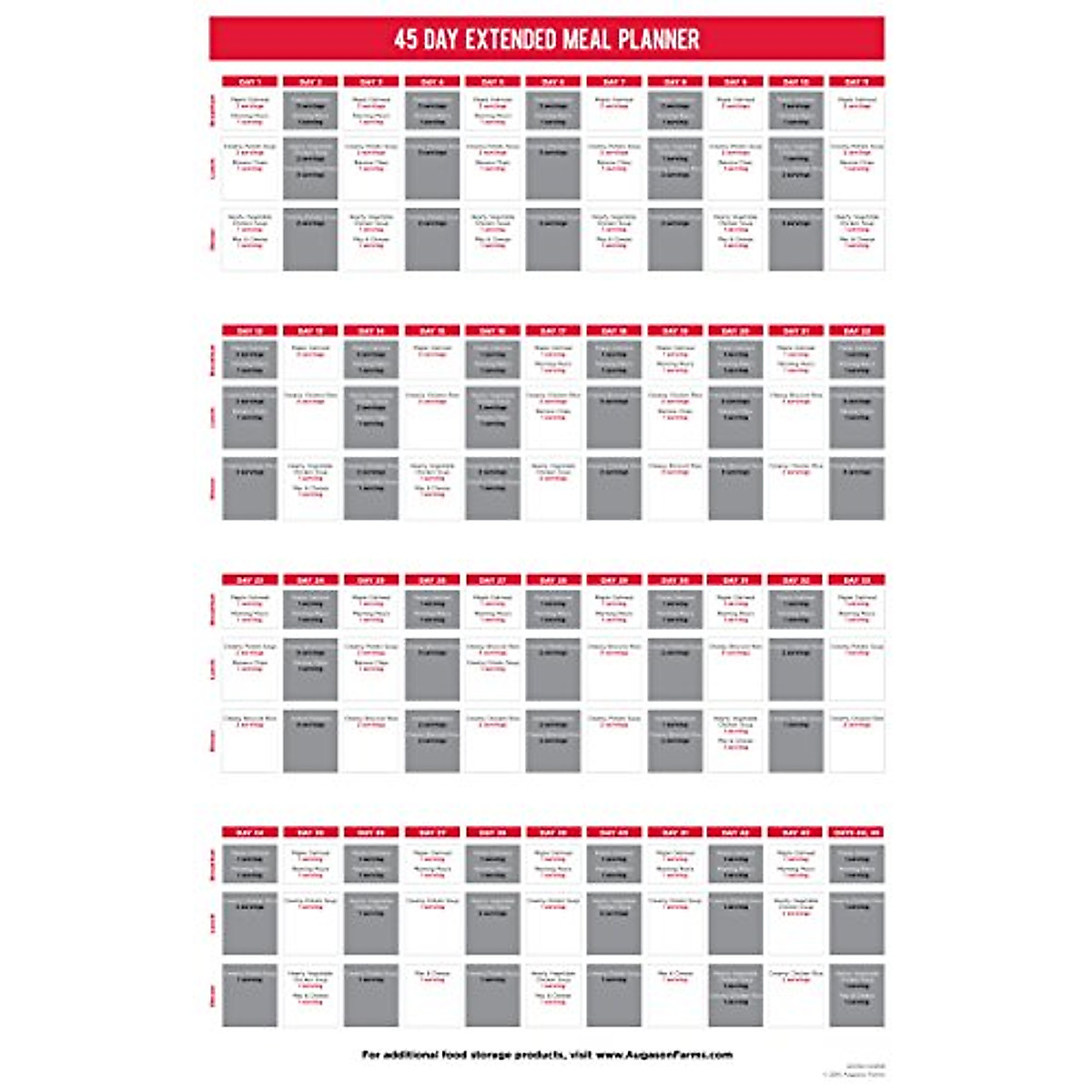 Augason Farms 30-Day 1-Person Emergency Food Supply – QSS Certified , White