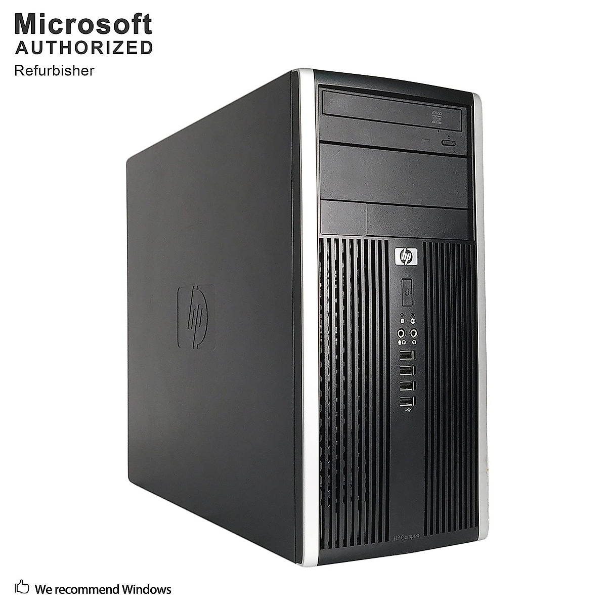 HP Compaq Pro 6200 Tower Desktop PC, Intel Core i3-2100 3.1GHz, 8G DDR3, 500G, WiFi, Bluetooth 4.0, DVD, Windows 10 64-Multi-Language Support English/Spanish/French (Renewed)