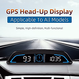 SinoTrack Digital GPS Speedometer Universal Heads Up Display for Car 5.5 inch Large LCD Display HUD with MPH Speed Fatigued Driving Alert Overspeed Alarm Trip Meter for All Vehicle