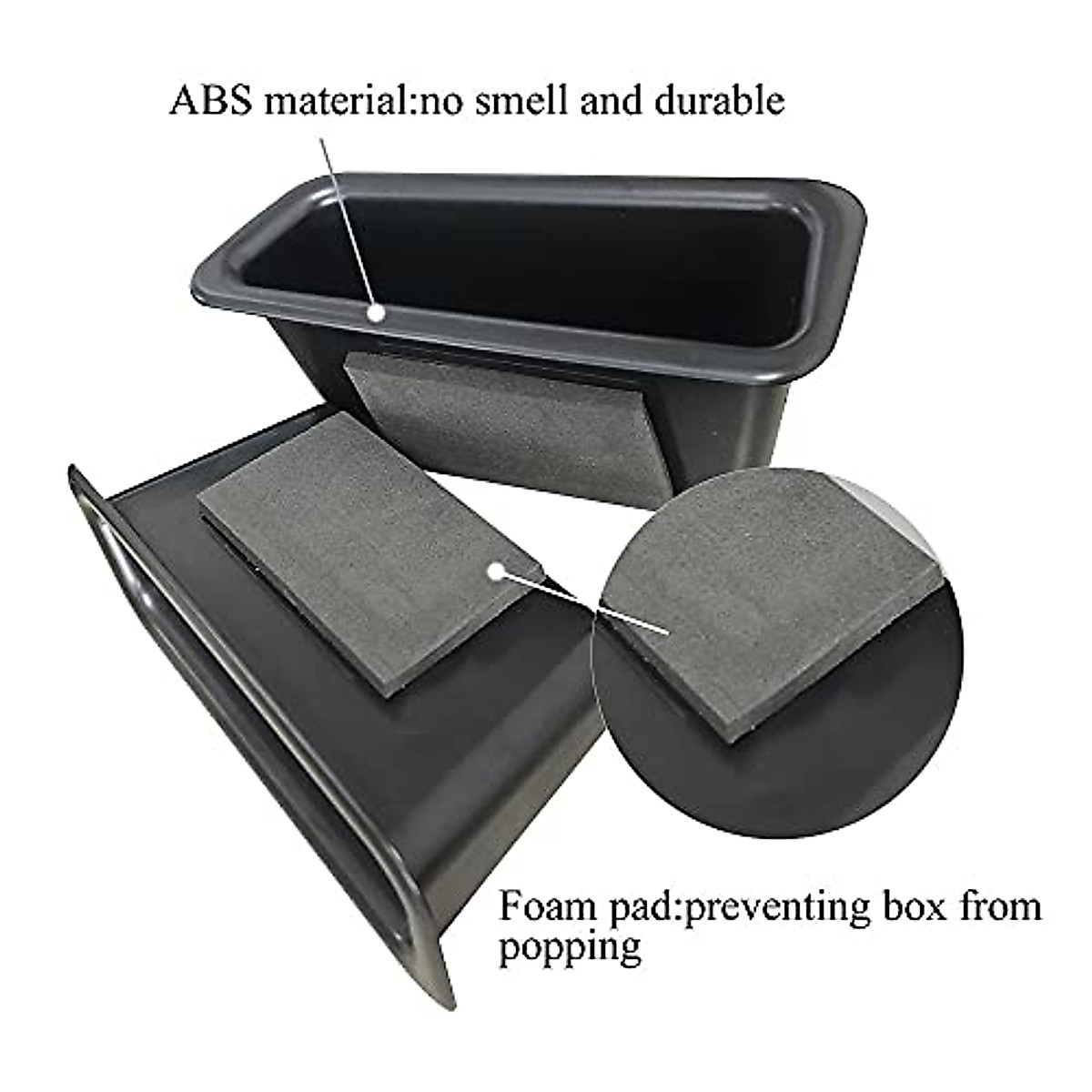 VESUL Front Row Door Side Storage Box Compatible with Volvo S60 2009-2017 2018 V60 2009-2017 2018 Armrest Phone Container Door Organizer Handle Pocket ABS Tray Insert Glove Pallet