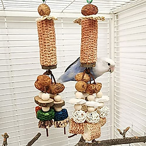 LUOZZY Bird Cage Toy Hanging Parrot Toy Hanging Bird Toy Funny Parakeet Toy Parrot Accessory