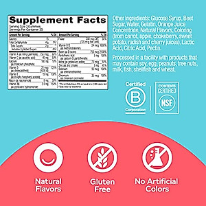OLLY Teen Girl Multi Gummy, Healthy Skin and Immune Support, 15 Essential Vitamins, Biotin, Zinc, Calcium, Chewable Multivitamin, Berry Melon, 35 Day Supply - 70 Count