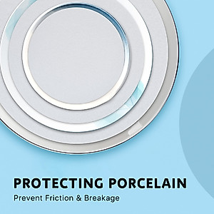 Aemygo 100 Pack Thick Felt Plate Dividers 3 Sizes China Dish Separators Protectors Soft Felt Plate Protectors for Protecting and Stacking Cookware Porcelain Glass Bowls Ceramics(5in, 7.5in, 10.5in)