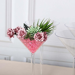 TABLECLOTHSFACTORY Wholesale Plastic Sturdy Centerpiece Martini Cup Stand Wedding Party Event Decoration - SET OF 4