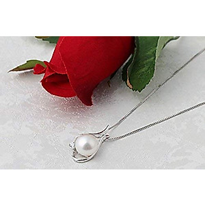 Pearl Necklaces, Gifts for women wife, Mother's Day gifts for Mom women wife, Christmas Gifts for Mom Wife Girlfriend Her, Anniversary Birthday Fine Jewelry -Valentine's Day Mothers Day Gifts