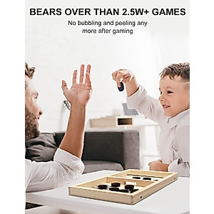 Fast Sling Puck Game, Slingshot Games Toy, Larger Wooden Hockey Game Sling Puck, Super Winner Board Games Toys for Adults, Kids, Parent-Child Interactive Chess Toy Board Table Game