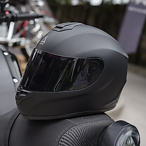 TRIANGLE Motorcycle Helmets Full Face Motorcycle Helmet for Men & Women with Tinted and Clear Visor Meet Dot Approved