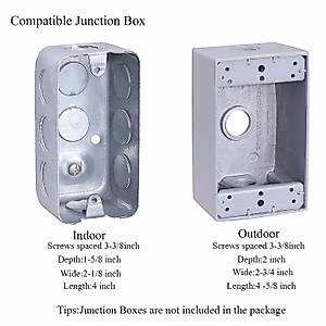 CLOUDY BAY 120V Dimmable LED Indoor Outdoor Step Light,3-Pack,3000K Warm White,Stair Light,White Finish