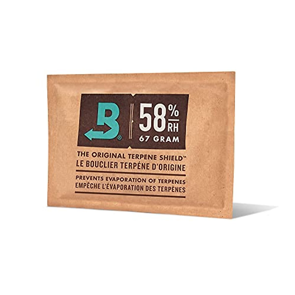 Boveda 58% Two-Way Humidity Control Pack For Storing 1 lb – Size 67 – Single – Moisture Absorber for Storage Containers – Humidifier Pack – Individually Wrapped Hydration Packet – Less Sticky