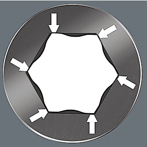 Wera - 5056168001 Tools 4013288033840 WERA Hex-Plus 8040-6 Check Sheet Metal Bit Set, MULTI