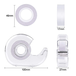 Lookmee Double Sided Clothing Tape, Clear Fabric Strong Tape for Dress, Clothes, Medical Grade Tape, 2 Roll, 33 ft