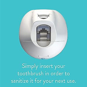 TAO Clean Germ Shield UV Toothbrush Sanitizer – Universal Cleaning Station that Accommodates all Manual and Electric Toothbrushes, Travel Friendly, Kills 99.9% of Germs