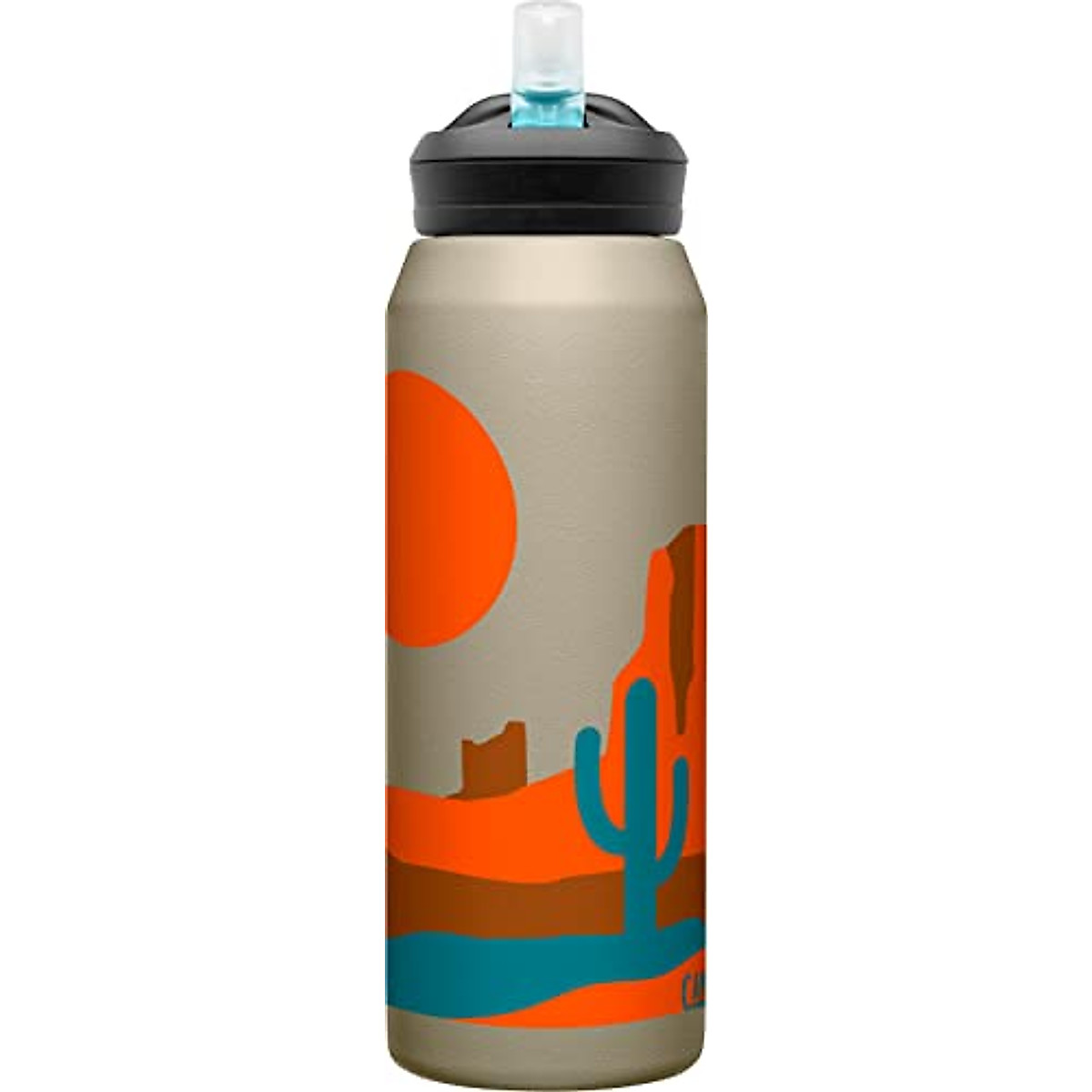CamelBak Eddy+ Water Bottle with Straw 25 oz - Insulated Stainless Steel, Deep Desert