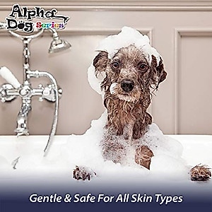 Alpha Dog Series Bright White Grooming Natural Dog Shampoo and Conditioner with Aloe Vera, pH balanced Shampoo for Dogs, Tear-Free, Moisturizing Dog Shampoo for Sensitive Skin - 26.4 Oz