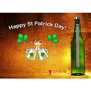 Best Beer Chiller Sticks for Bottles and Cap Opener 2 Pack - Beer Gifts for Men - Top Saint Patrick's Day Idea for Dad Husband Beer Lovers Accessories - Unique Practical Gift for Beer Lovers